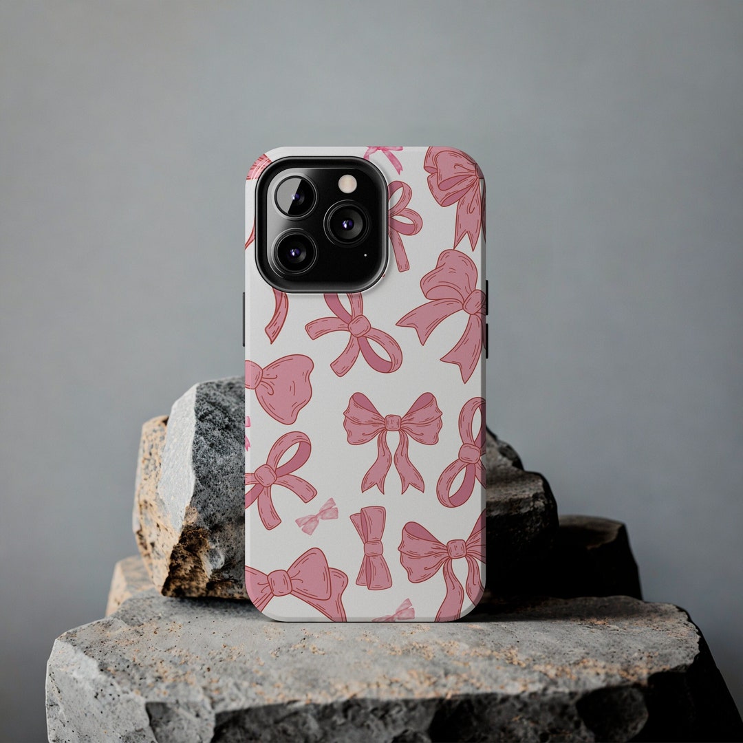 Trendy Pink Bows iPhone Case,bows Collage Phone Case,pink Ribbons Phone ...