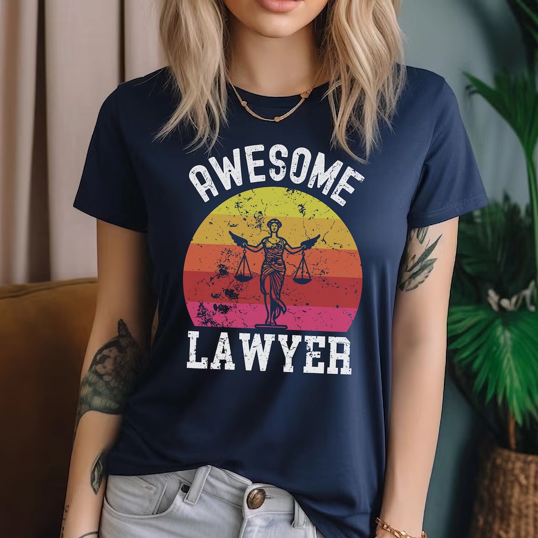 Retro Sunset Lawyer Shirt, Awesome Lawyer Shirt, Christmas Gift, Women ...