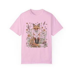 Folklore Fox Floral Cottagecore Shirt,fox and Moon Comfort Colors Shirt ...