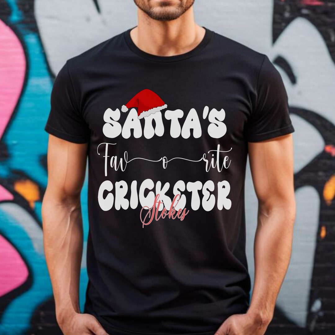 Custom Name Santa's Favorite Cricketer Shirt, Personalized Name Cricket ...