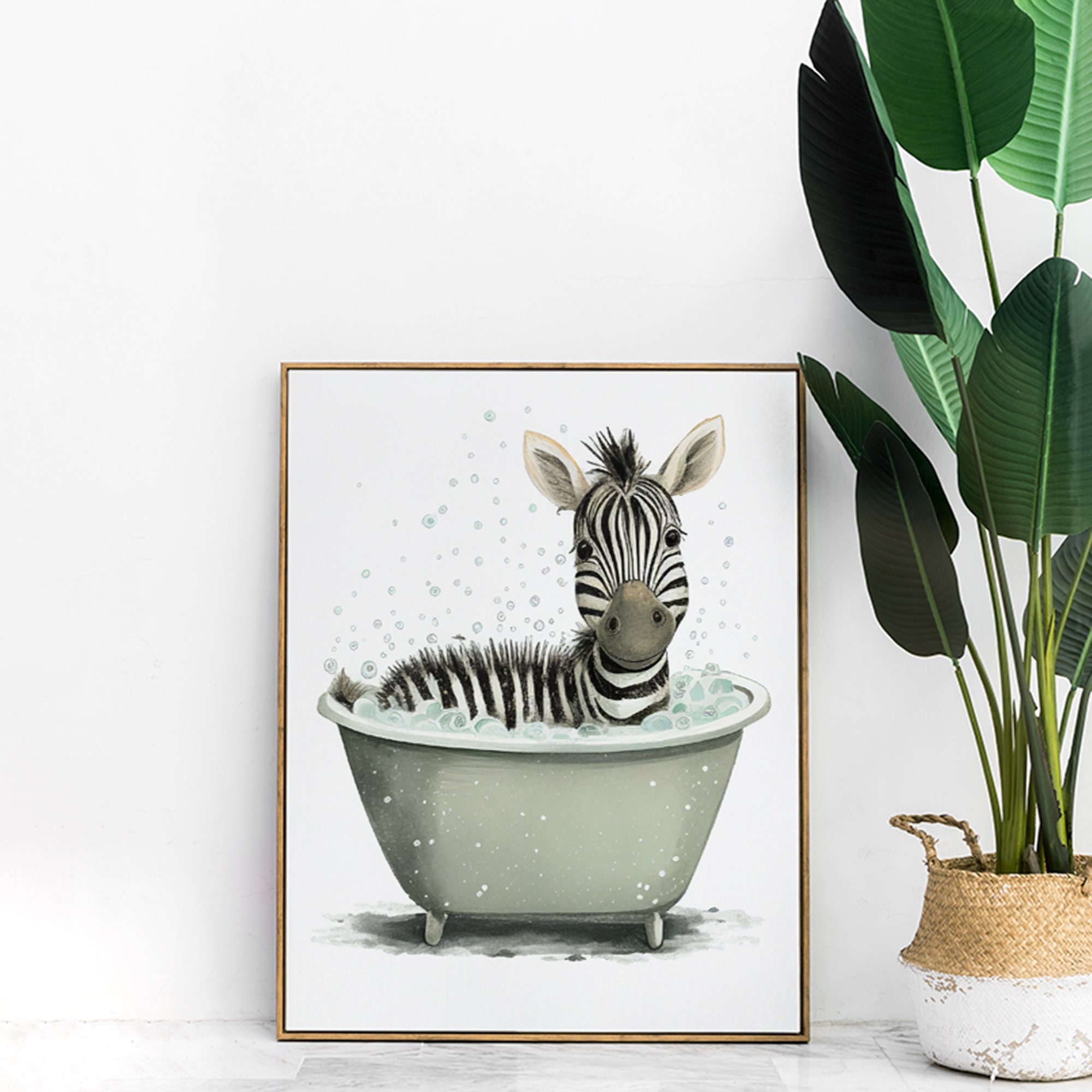 Zebra Bathroom Themes For Wall Design