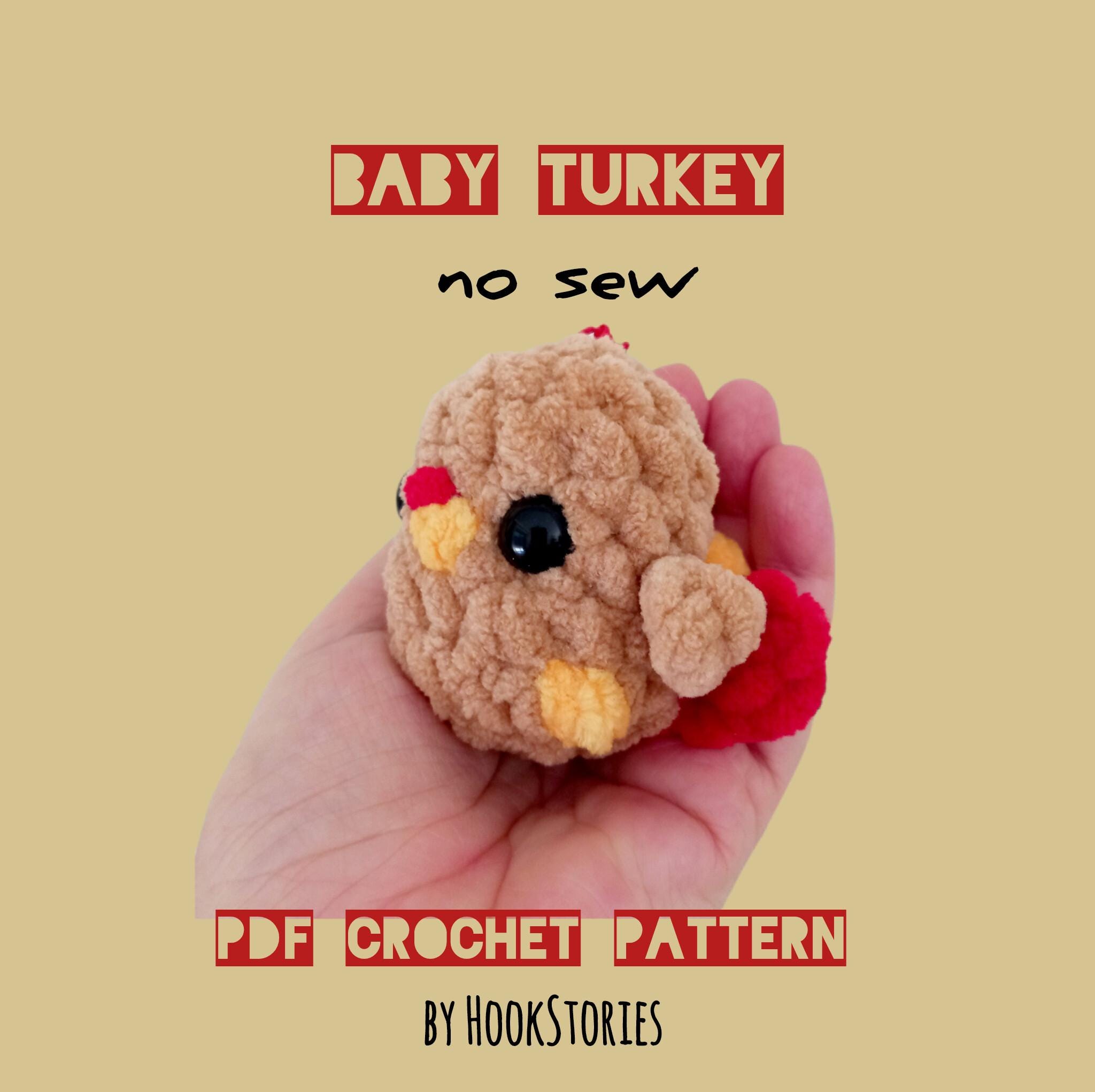Baby Turkey No Sew Crochet Pattern, Amigurumi Keychain (PDF Pattern) - Etsy