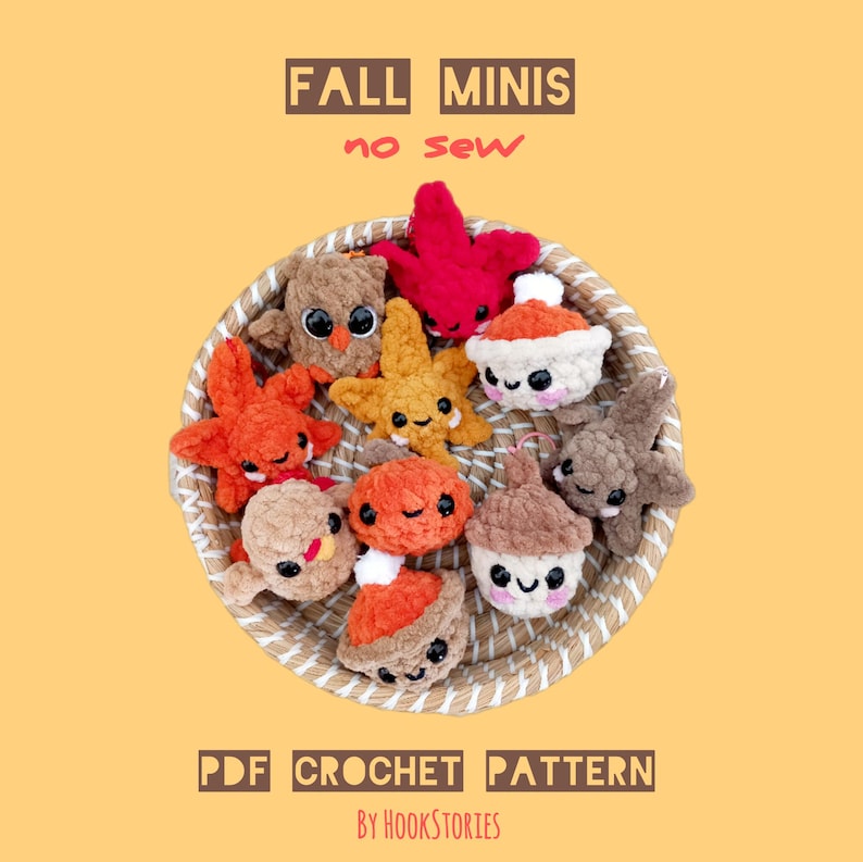Fall Minis No Sew Crochet Pattern Bundle (PDF Pattern) - Etsy