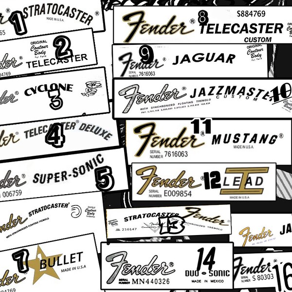 Fender Guitar Decal - Etsy