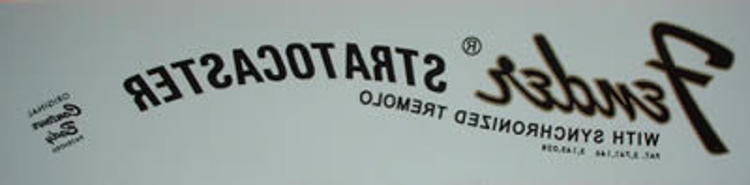 Fender Reverse Stratocaster Headstock Decals - Etsy