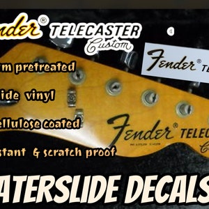 Fender Vintage CBS Era Telecaster Custom Headstock Decal - Etsy