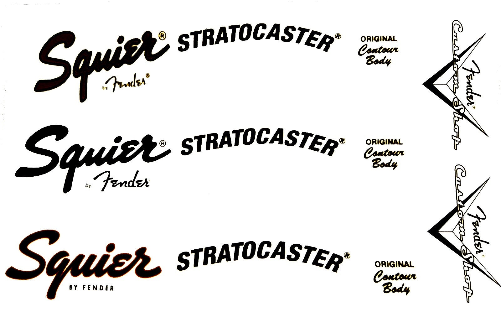 Squire Strat Pack Headstock Decals - Etsy Canada