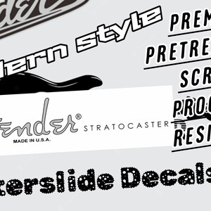 Fender Stratocaster Headstock Decals Modern - Etsy