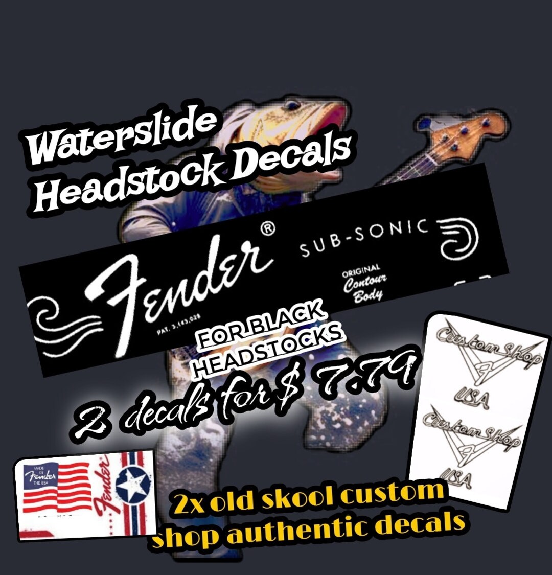 Fender Sub Sonic Waterslide Decals - Etsy UK