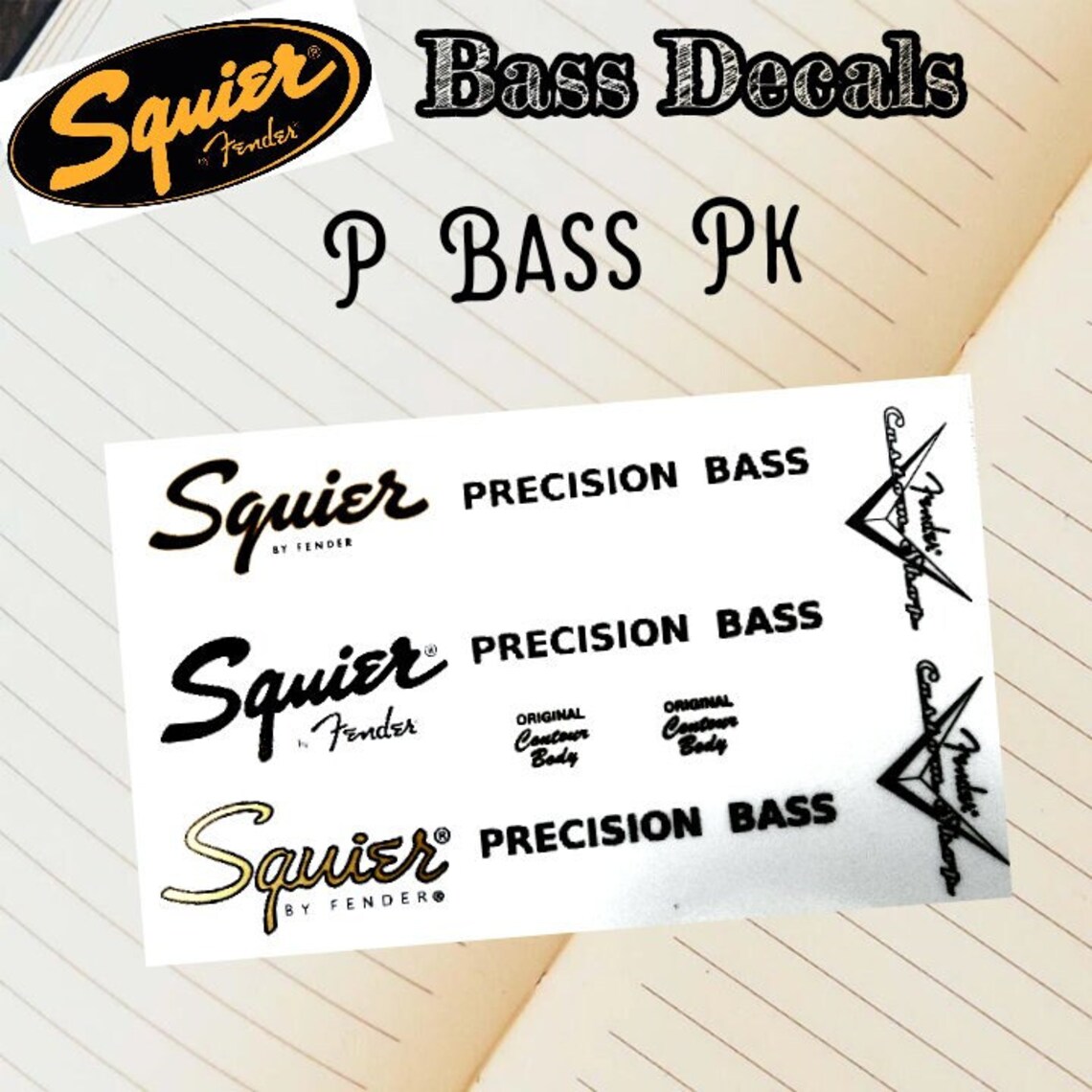 Squire Jazz Bass & Precision Bass Decals - Etsy