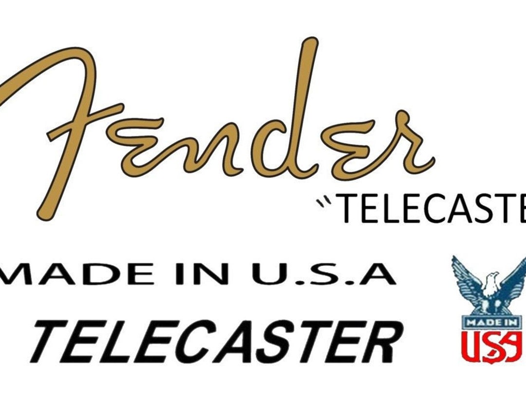 Fender Telecaster Waterslide Decals BLK N Gold Pk - Etsy