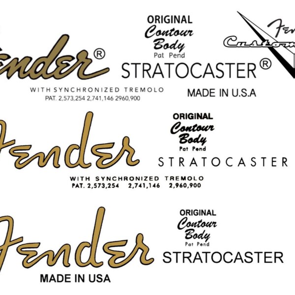 Fender Stratocaster Decal - Etsy