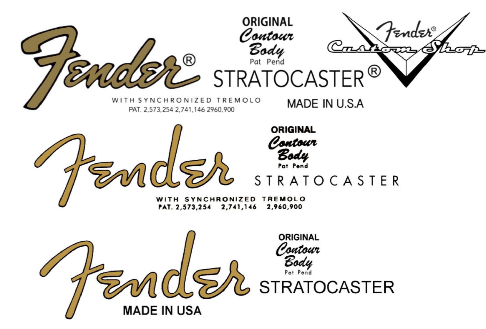 Fender Strat Headstock Logo Fender Stratocaster UND Squier Logo Auf