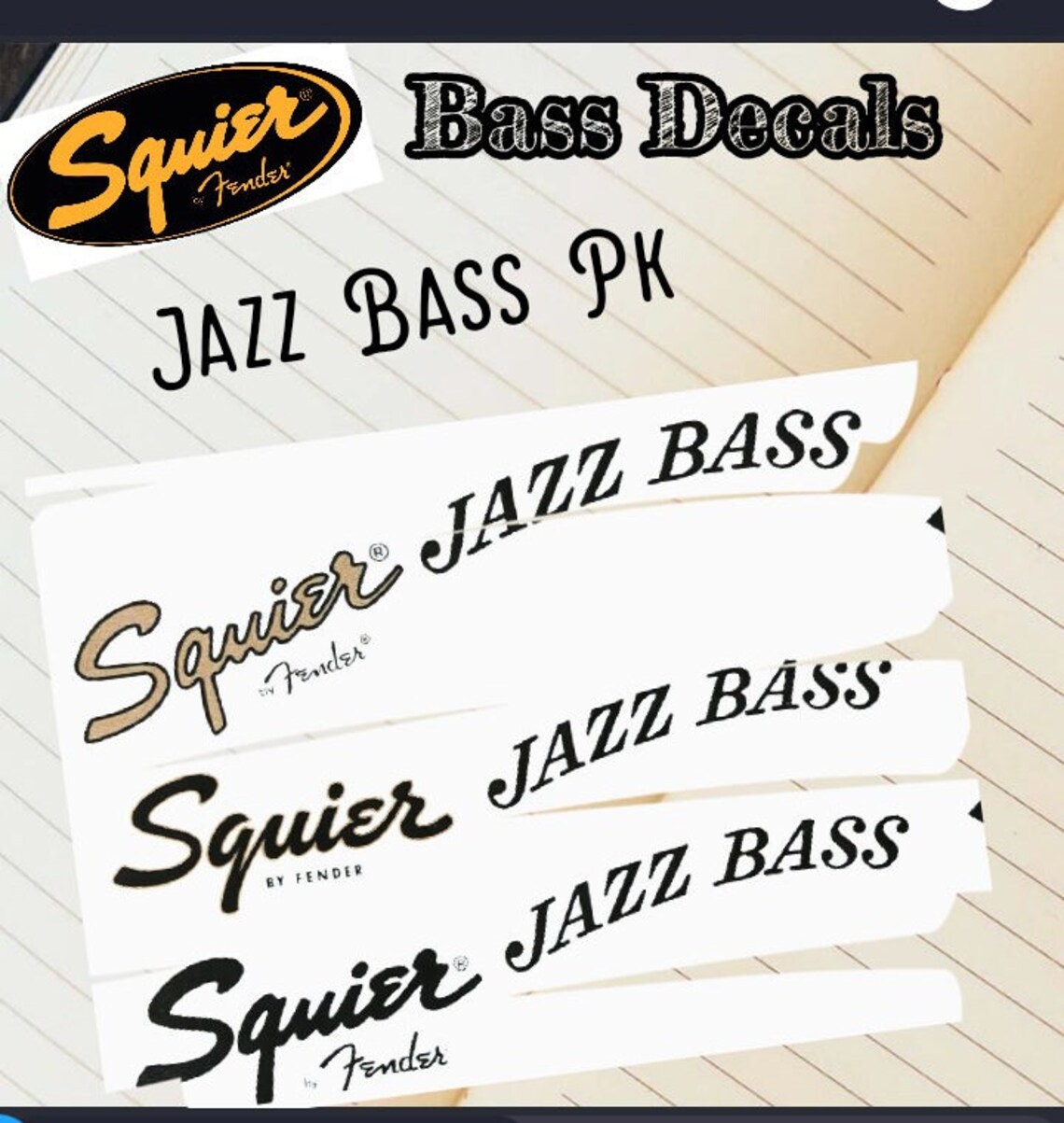 Squire Jazz Bass & Precision Bass Decals - Etsy
