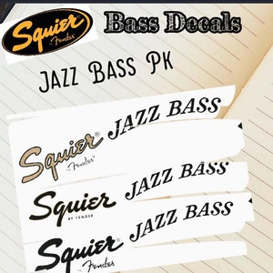 Squire Jazz Bass & Precision Bass Decals - Etsy