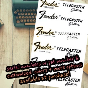 Fender Vintage CBS Era Telecaster Custom Headstock Decal - Etsy