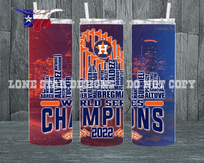 Astros World Series Champions Skyline Sublimation Tumbler Wrap PNG ...