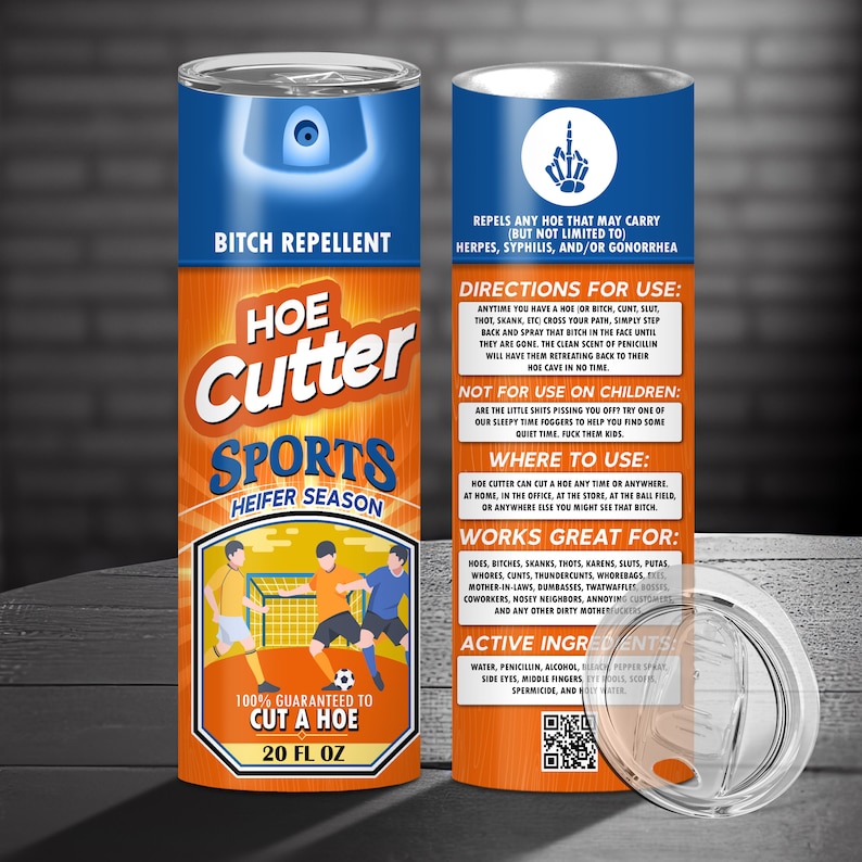 Hoe Cutter Disinfectant Spray Can 20 Oz Stainless Sublimation Tumbler ...