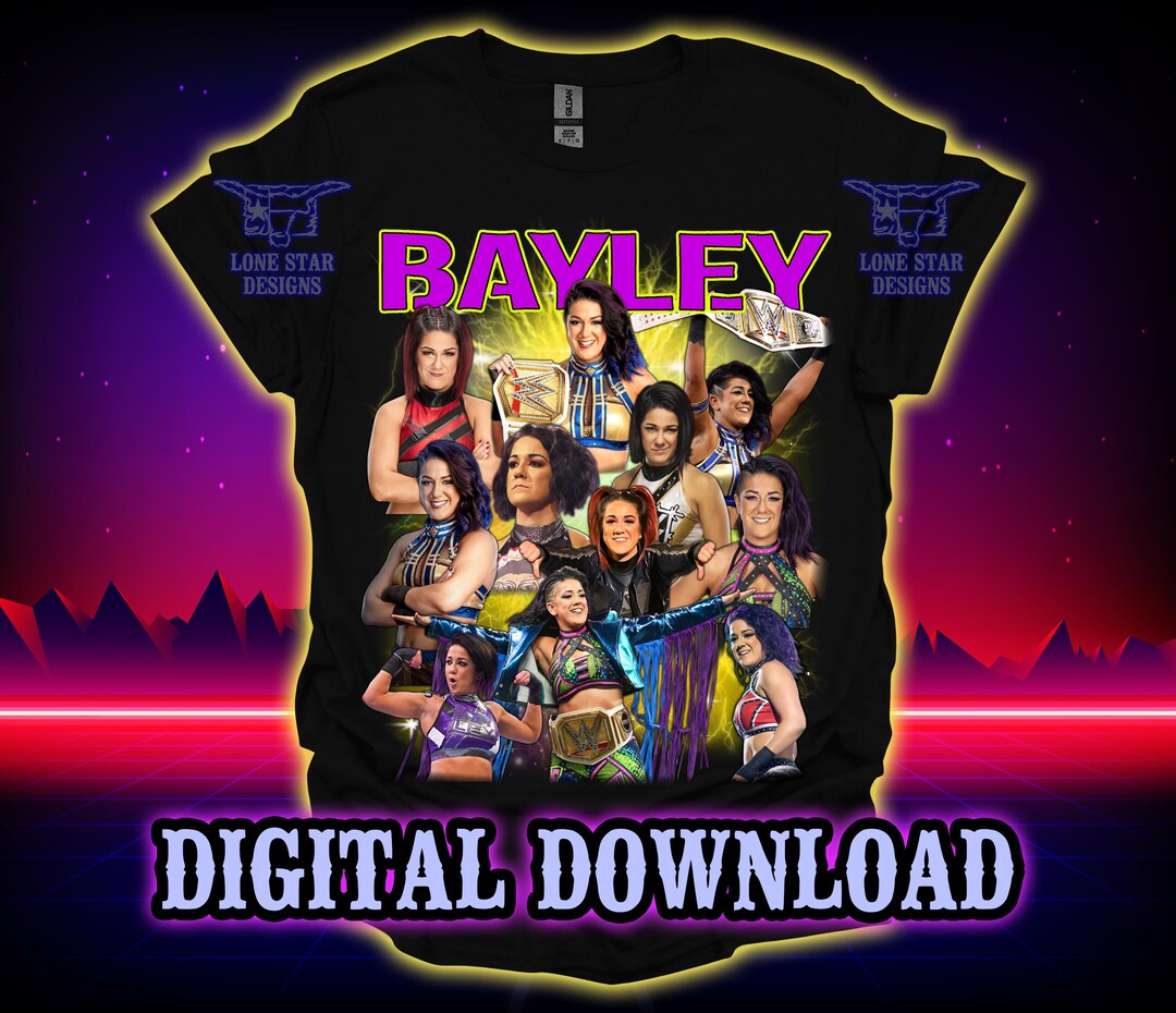 Bayley Hugger Wrestling Women's Champion Collage Shirt DIGITAL Design ...