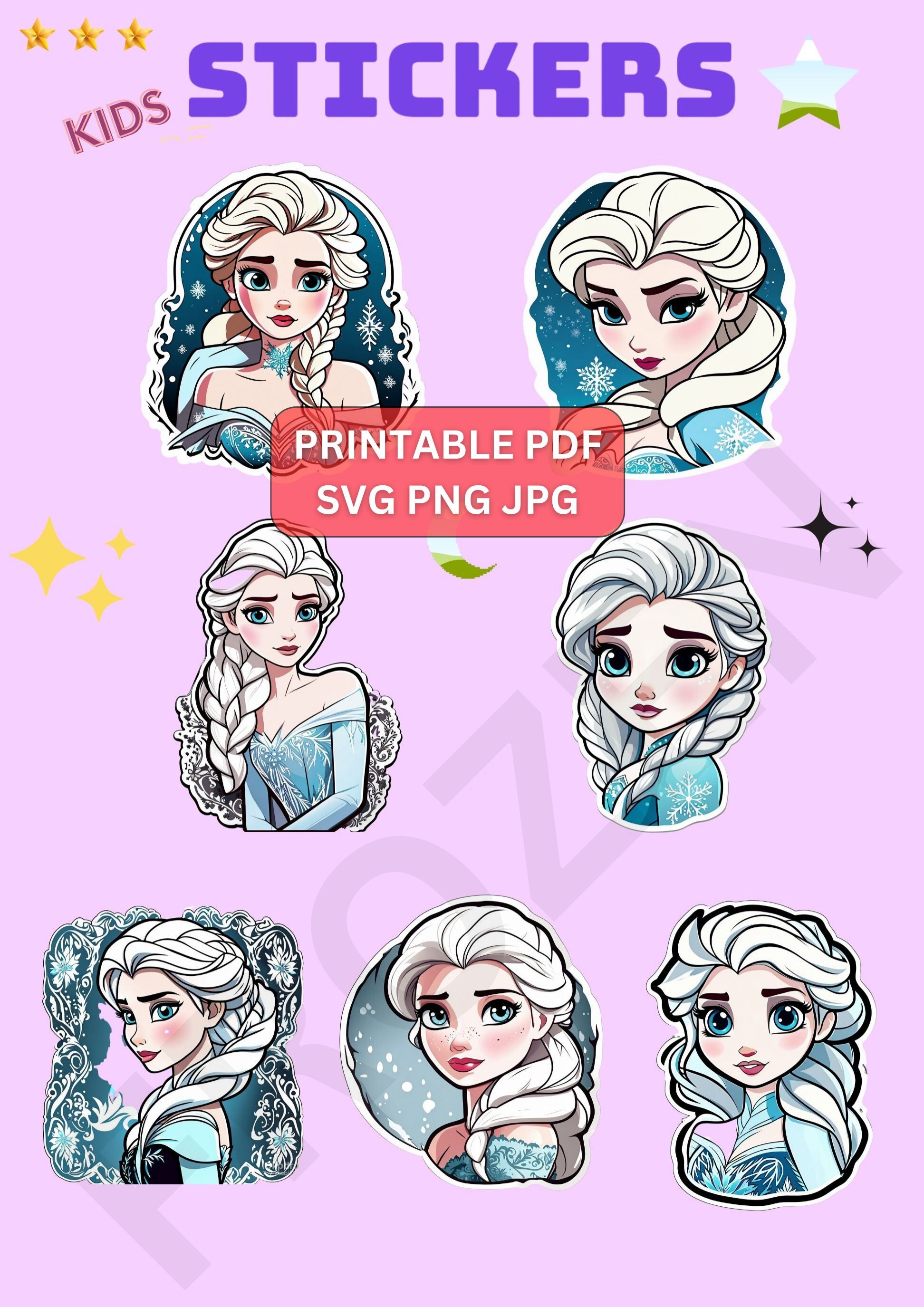 Frozen Printable Stickers