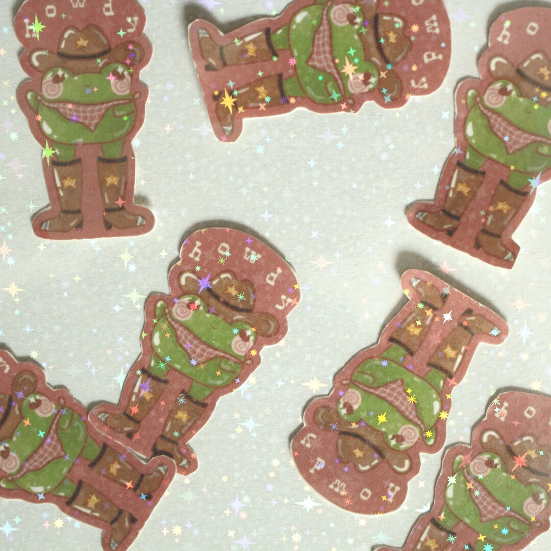 Cute Kawaii Cowboy Howdy Froggy Frog Sticker - Etsy