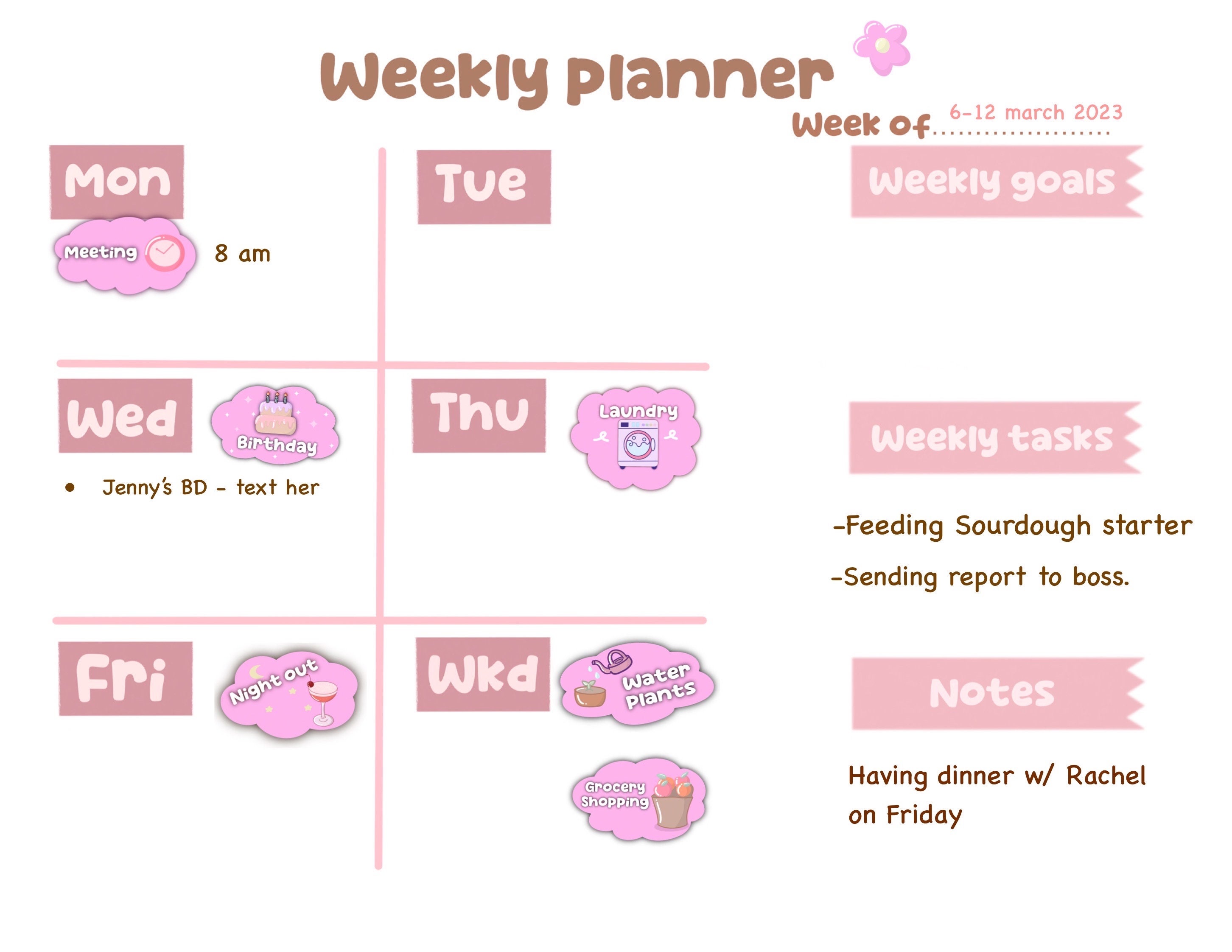 Kawaii Cute Digital Planner Stickers for Goodnotes | Cute Digital ...