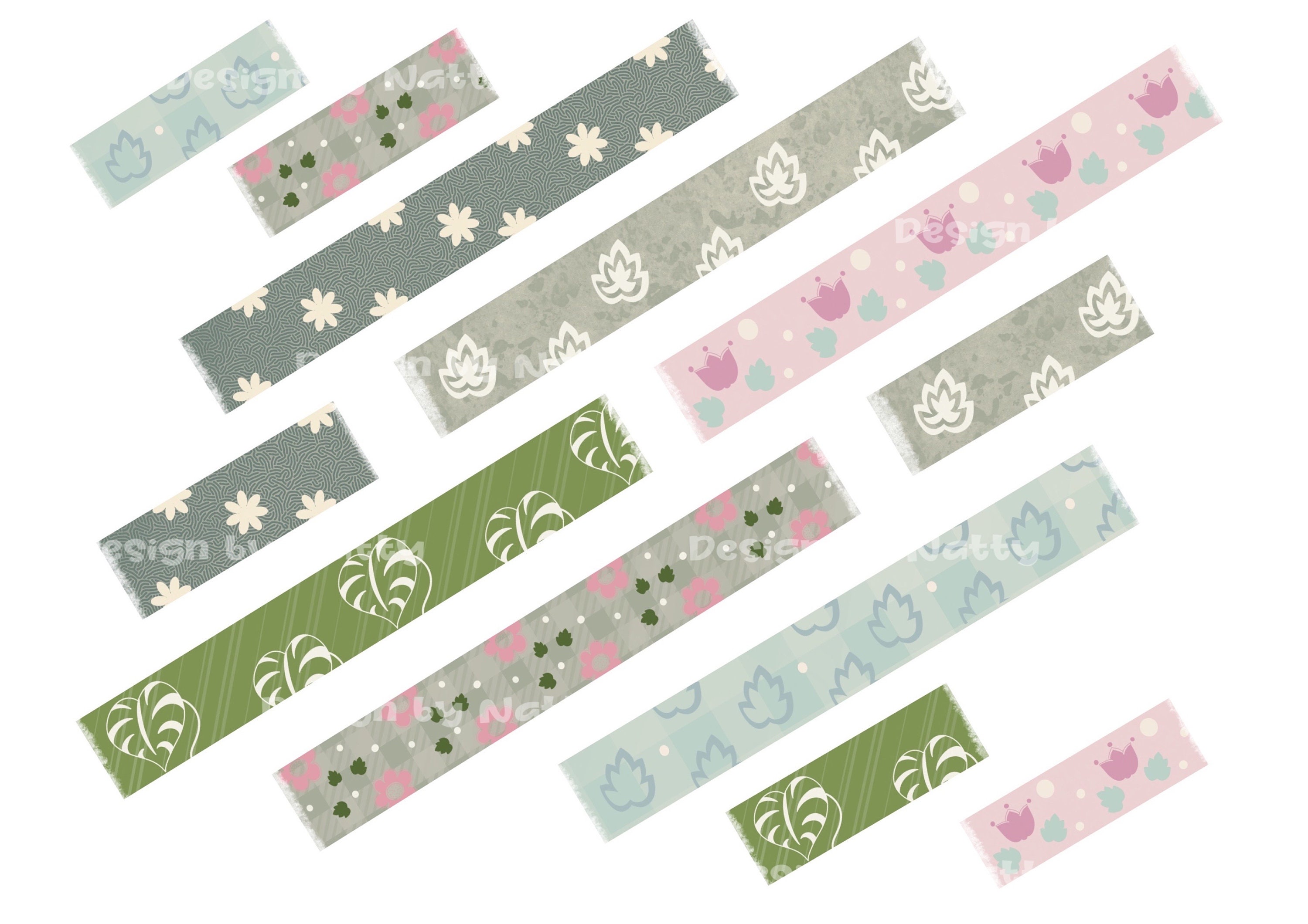 Kawaii Washi Tape for Planner | Floral Washi Tapes for Goodnote | in ...