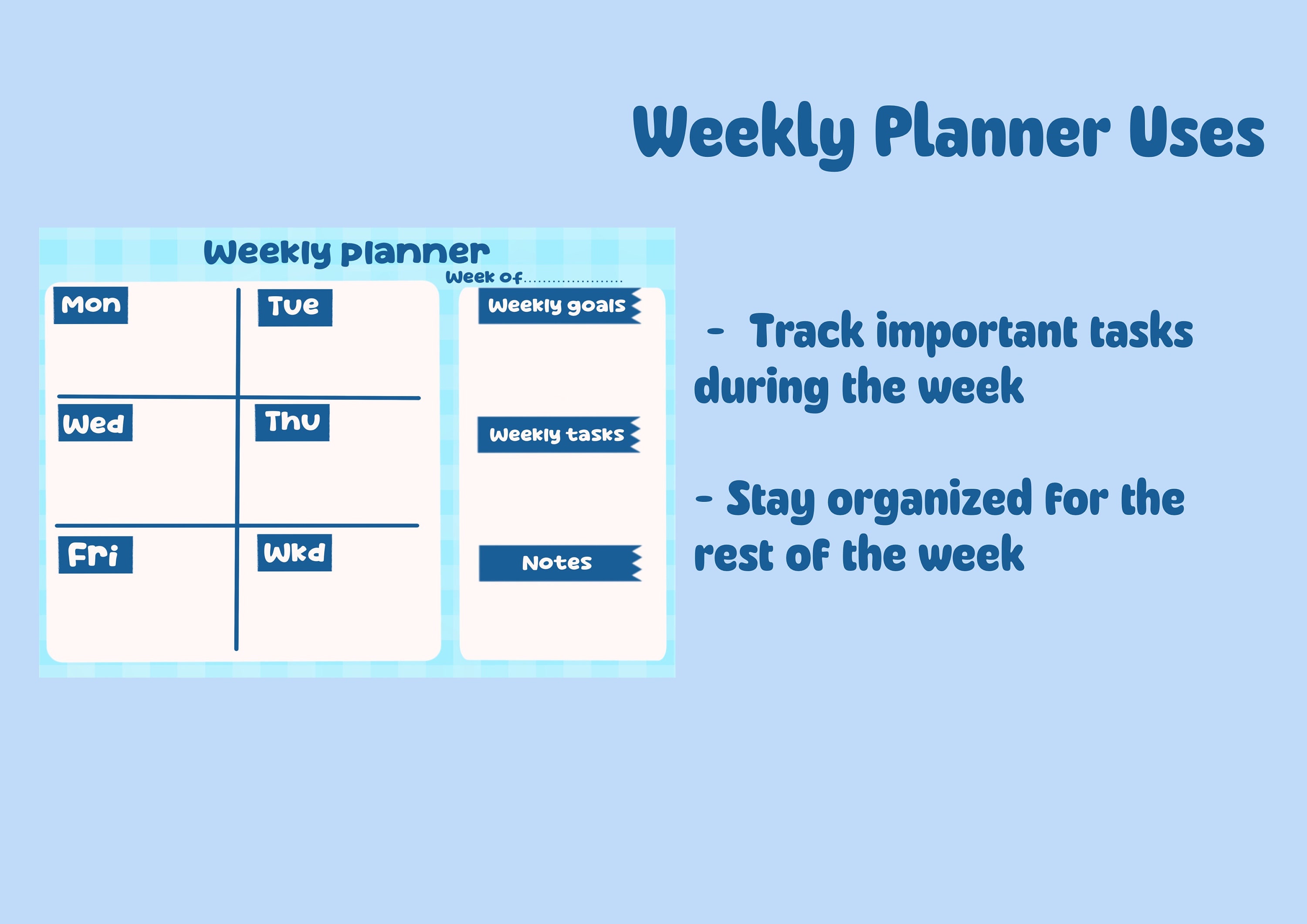 Sky Blue Printable Planner | Productivity Planner | Undated Weekly ...