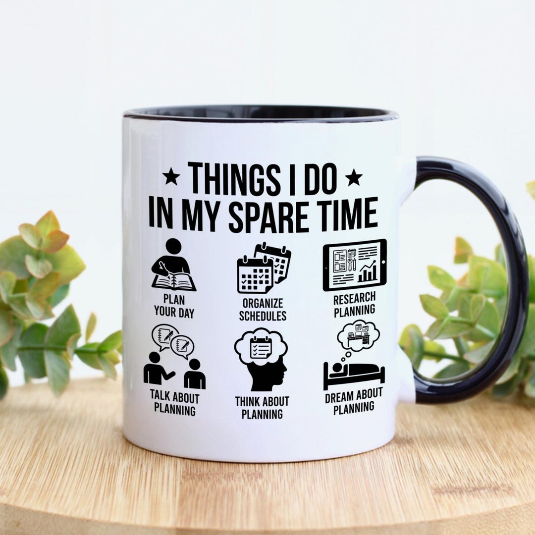 Planner Mug, Schedule Organizer, Gift for Planners, Day Planning Mug ...