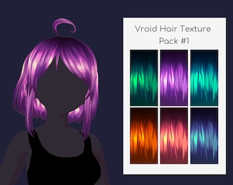 Vroid Studio Greyscale Hair Texture Pack - Etsy