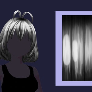 Vroid Studio Greyscale Hair Texture Pack - Etsy