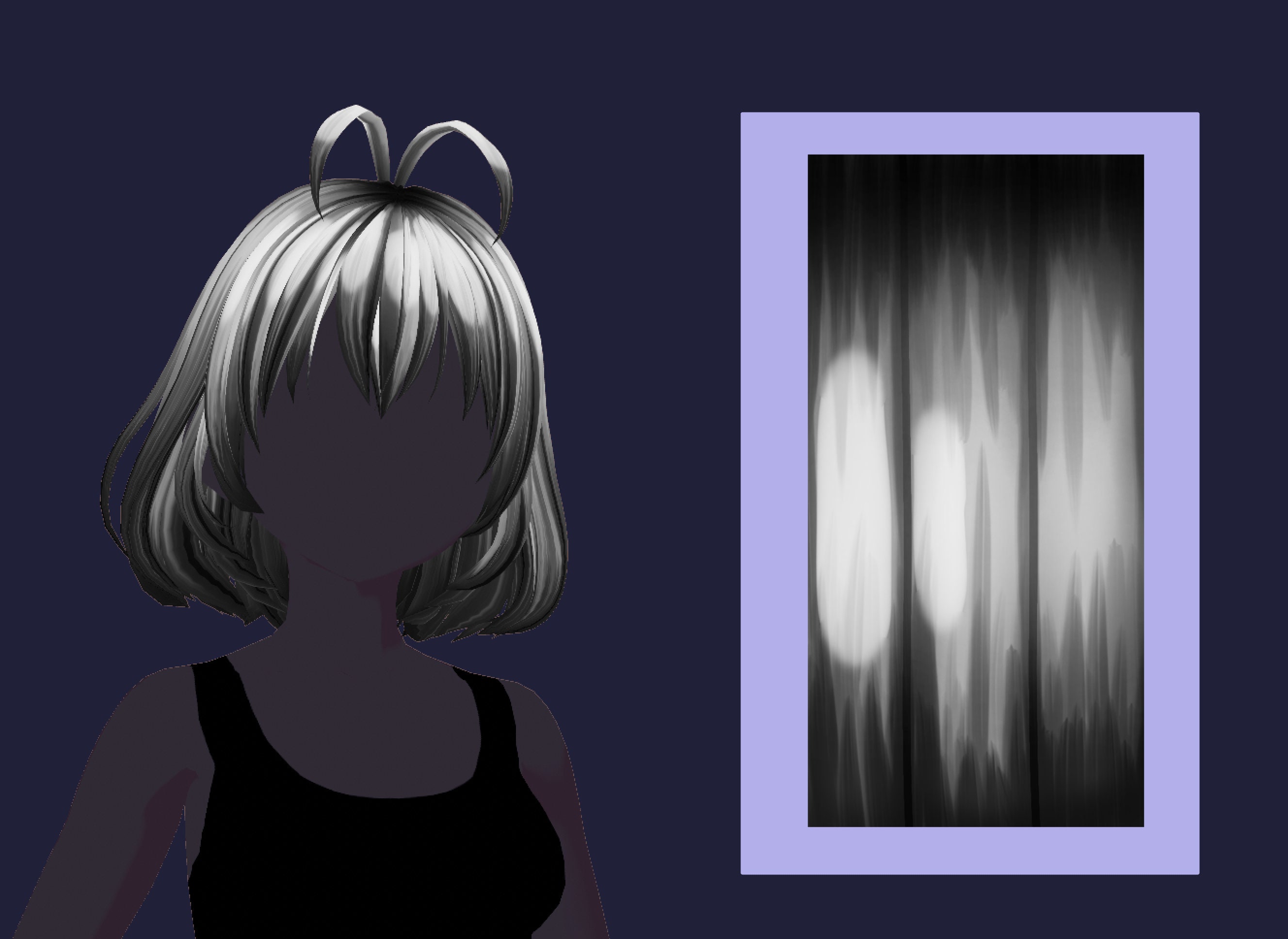 Vroid Studio Greyscale Hair Texture Pack - Etsy