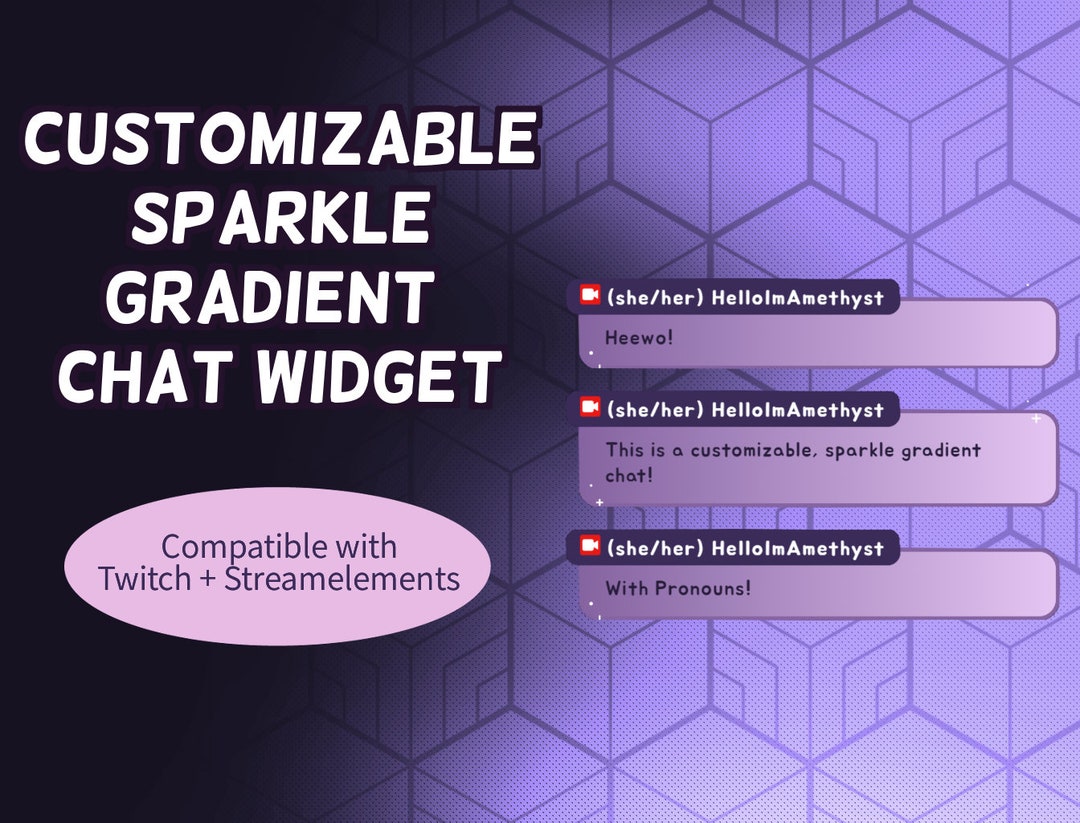 Customizable Sparkle Gradient Chat Widget - Etsy