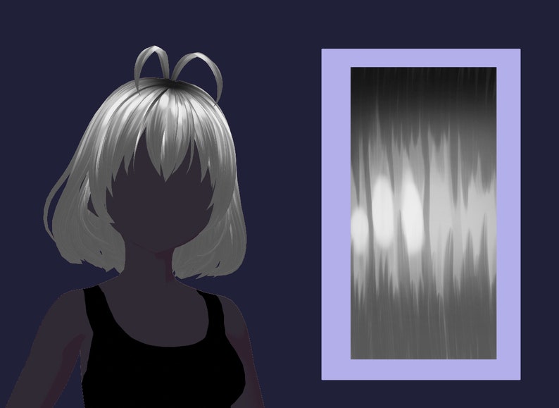 Vroid Studio Greyscale Hair Texture Pack - Etsy Australia
