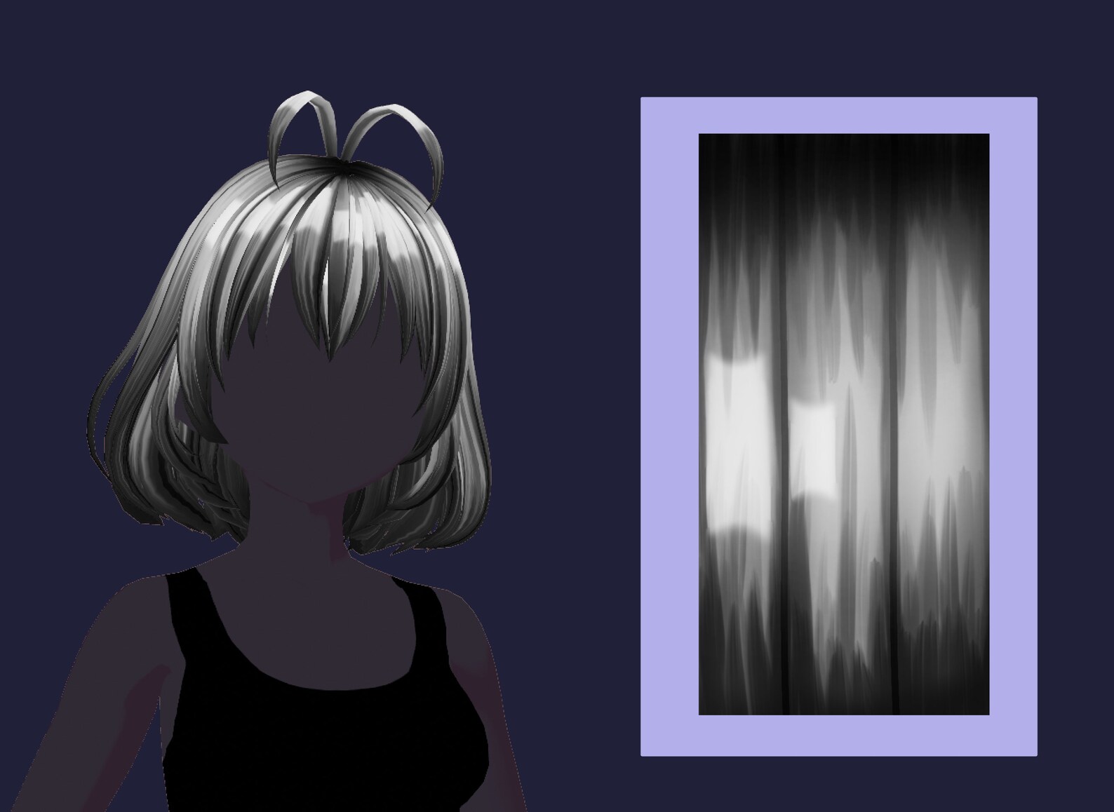 Vroid Studio Greyscale Hair Texture Pack - Etsy