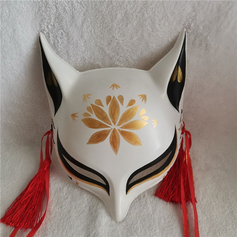 Japanese Fox Mask Fox Makeup Dance Mask Craft Fox Fox - Etsy