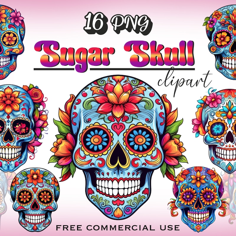 Skulls Clipart - Etsy