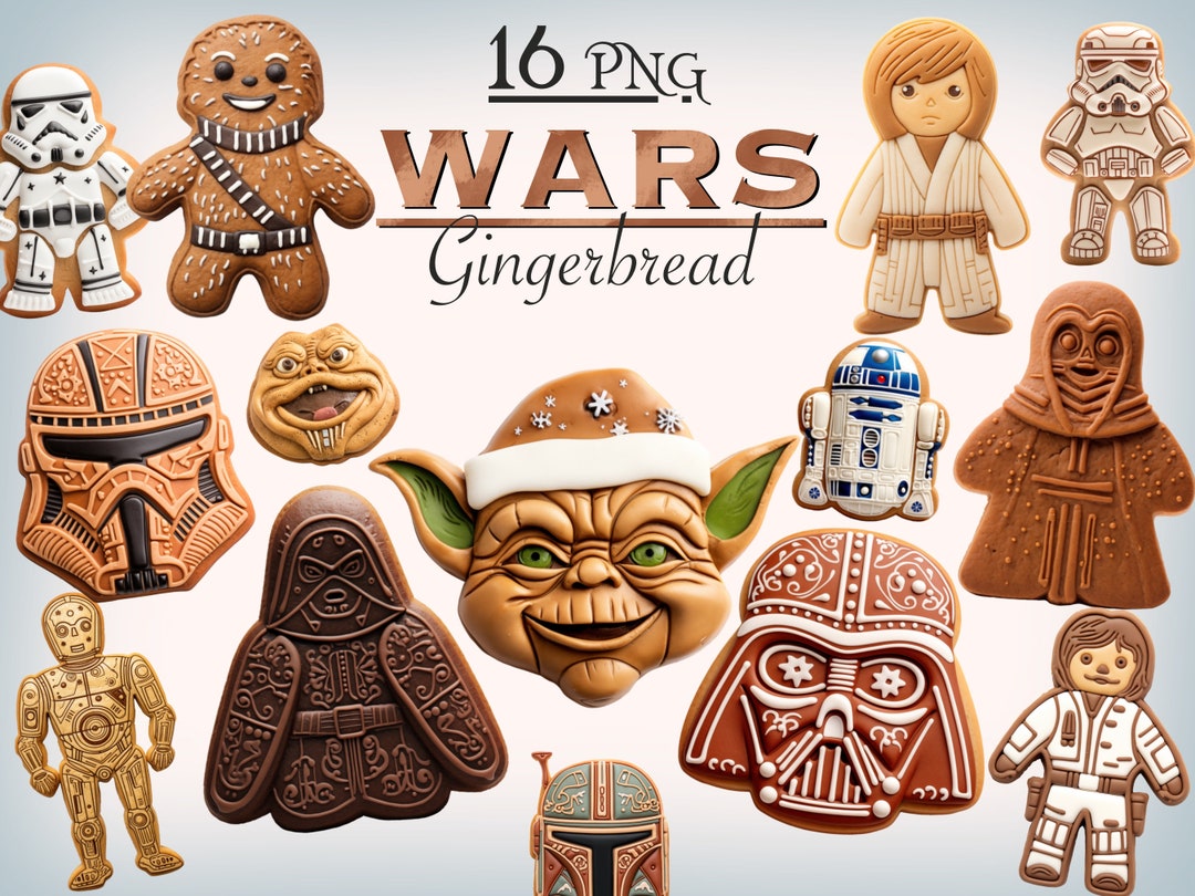 Star Wars Christmas Cookie PNG Bundle, Star Wars Png, Gingerbread Png ...