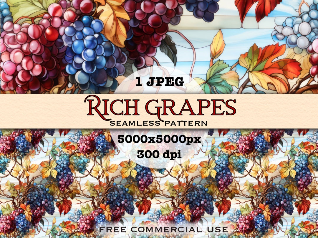 Grape Vine Pattern, Grapevine Seamless File, Grapes Seamless Design ...