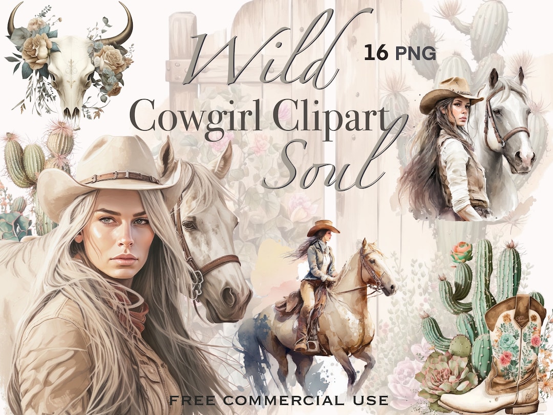 Cowgirl Clipart, Free Spirit Png, Born to Be Wild, Wild West Png ...