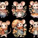 Fairytale Mouse PNG Bundle, Mouse Watercolor Clipart, Watercolor ...