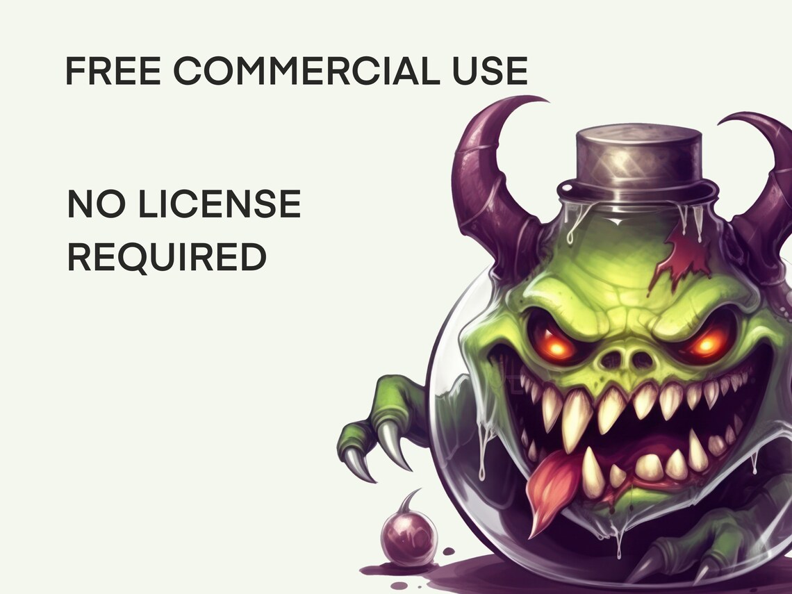 Demon Potion Clipart, Halloween Witch Bottles Digital Art, Witchcraft ...