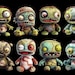 Creepy Cute Zombie Toy Clipart, Fantasy Plush Zombies Png Bundle ...
