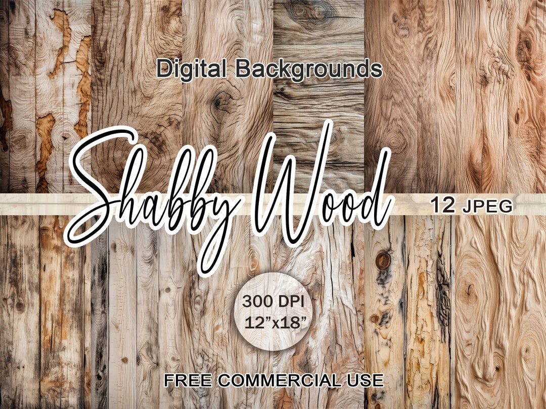 Beige Shabby Wood Clipart, Rustic Wood Backdrop, Wood Grain Digital ...