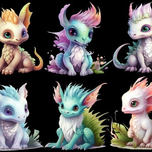Magic Creatures Clipart, Fantasy Mythical Animal, Fairy Cute Beings ...