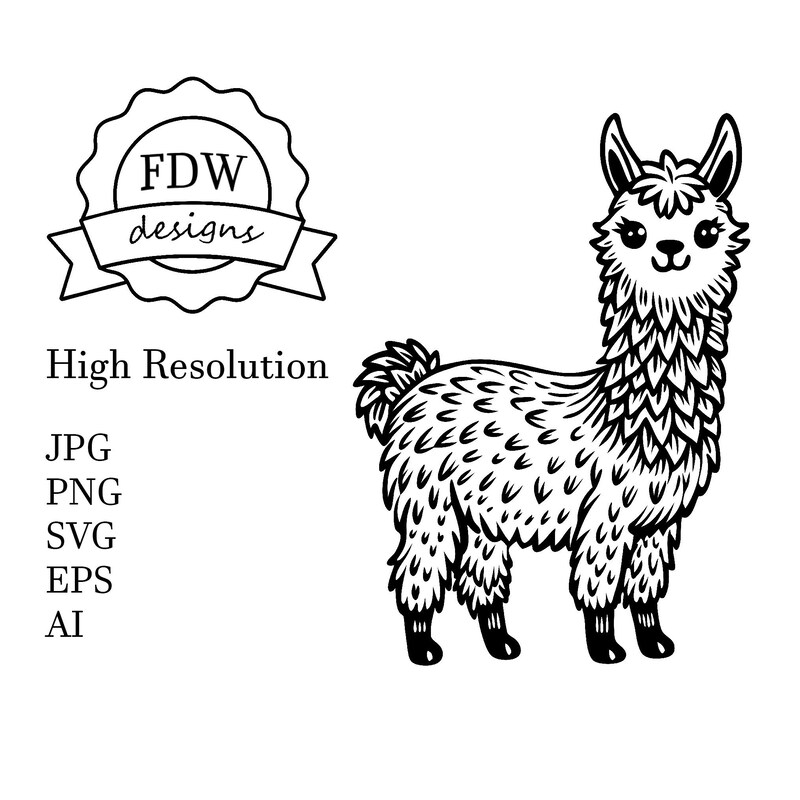 Lama Svg - Etsy