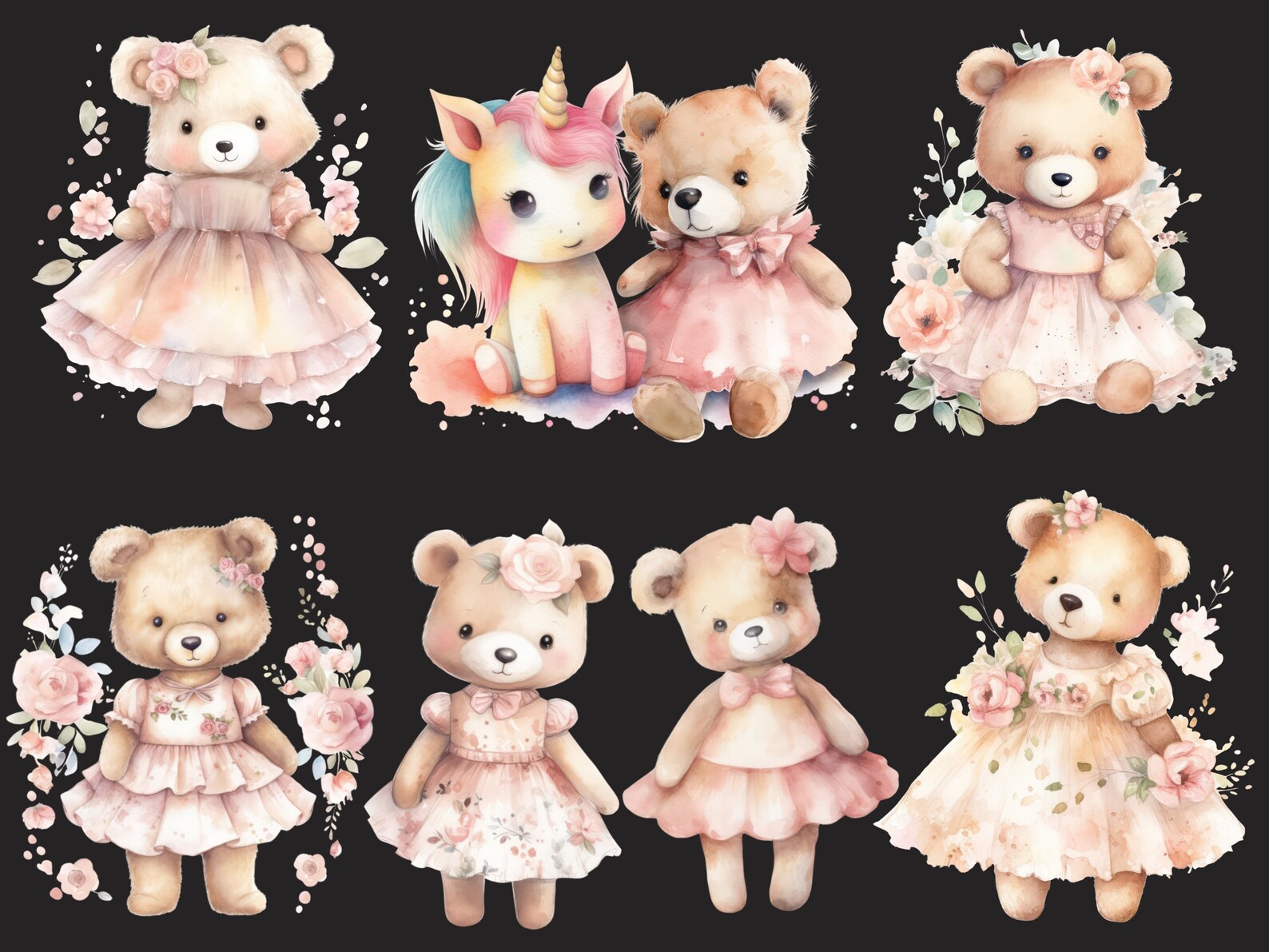 Girl Teddy Bear Clipart, Teddy Bear Png, Cute Girl Clipart, Cute Teddy ...