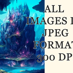 Crystal Kingdom Clipart, Fairytale Landscape Clipart, Magic Kingdom ...