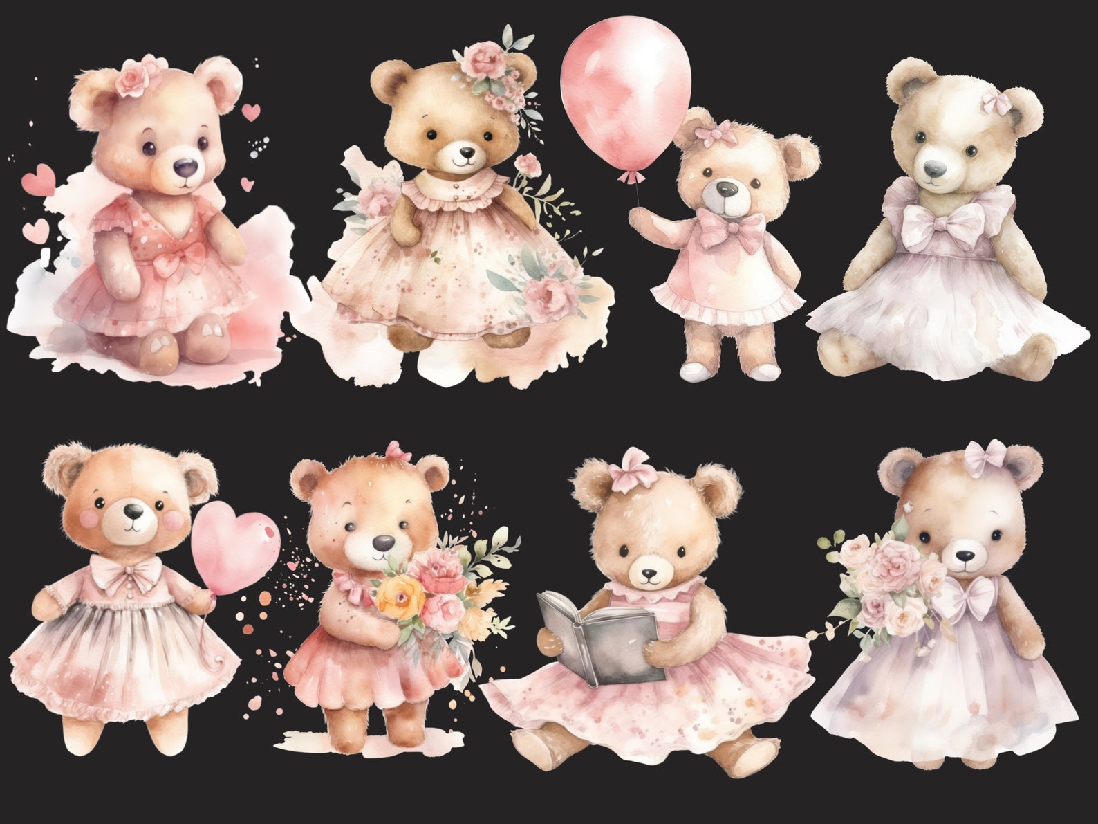 Girl Teddy Bear Clipart, Teddy Bear Png, Cute Girl Clipart, Cute Teddy ...
