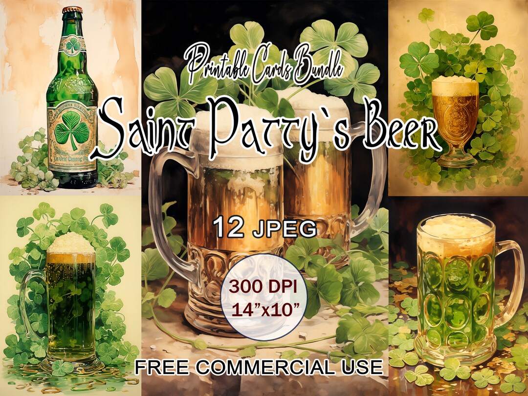 Saint Patricks Day Beer Clipart Bundle, Funny St Patricks Clipart, St ...
